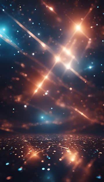 Glowing Particles In Space Computer Generated Abstract Background 3d
