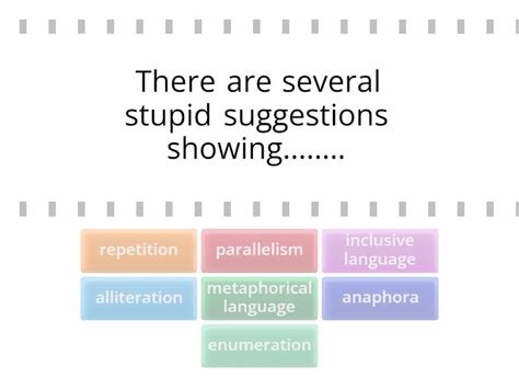 Stylistic Devices Examples Find The Match