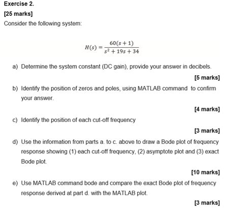 Solved 25 Marks Consider The Following System