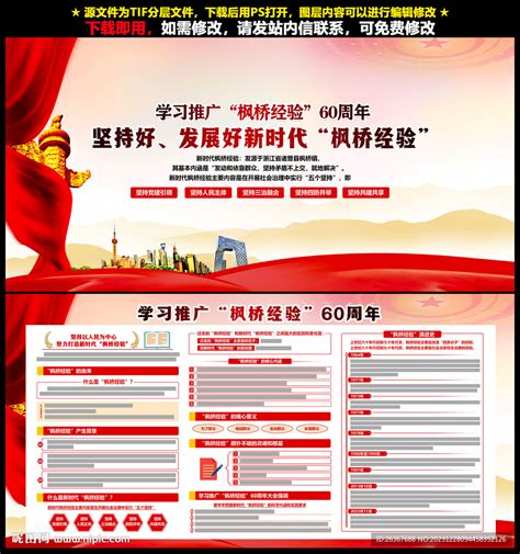 新时代枫桥经验设计图展板模板广告设计设计图库昵图网