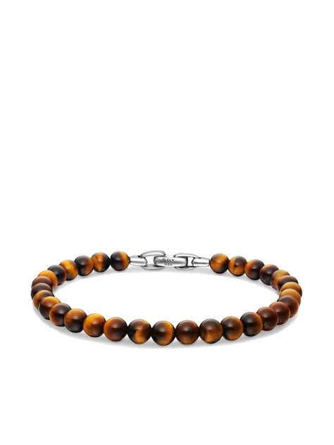 David Yurman Sterling Silver Spiritual Beads Bracelet 6mm Silver