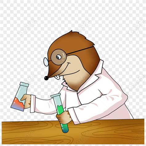만화 일러스트 손으로 그린 화학 두더지 일 요소실험아름다운 Png 일러스트 무료 다운로드 Lovepik