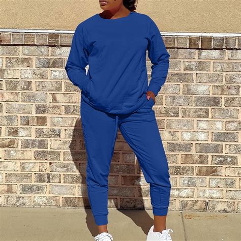 Pstuiky Pajama Sets For Women 2 Piece Women Print Long Sleeve Round