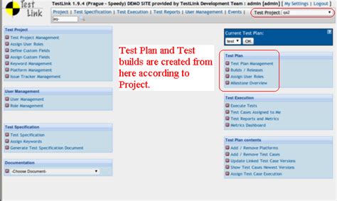 Create Test Plan And Test Build In Test Link
