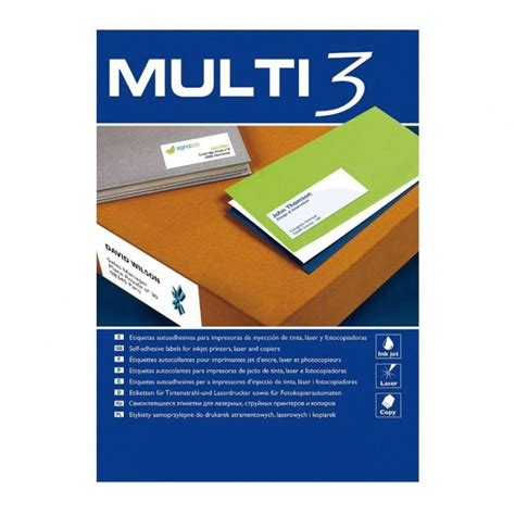 Etiquetas Adhesivas Apli Multi3 210 X 297mm 100 Hojas