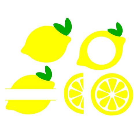 Lemon SVG Bundle Lemon Frames SVG Lemonade SVG Digital Etsy