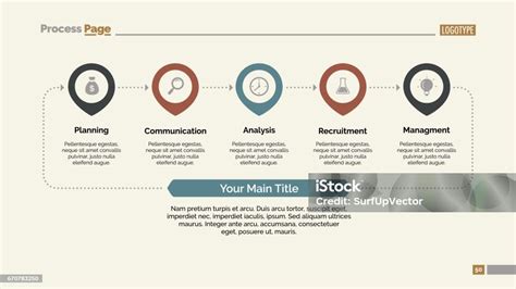 Five Elements Cycle Slide Template Stock Illustration Download Image
