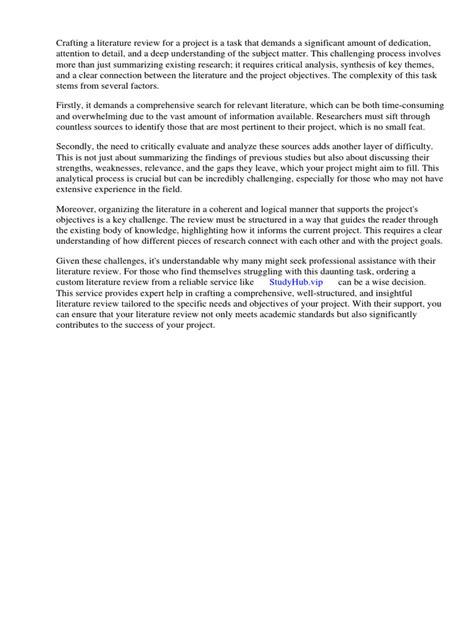 Project Literature Review Format Pdf Thesis Expert