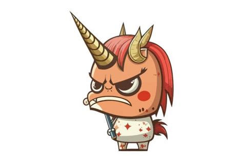 Angry Unicorn Vector Illustration Graphic By Breakingdots · Creative
