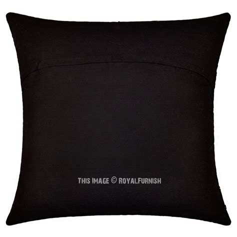 16x16 Decorative And Accent Black Tree Kantha Throw Pillow Case