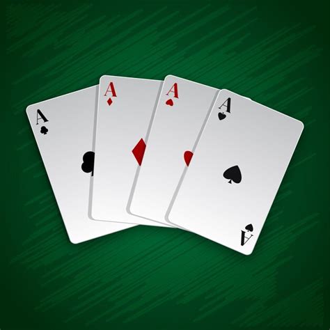 벡터 카지노 카드 놀이 또는 녹색 포커 테이블에 고립 된 로얄 스트레이트 플러시 평면도 프리미엄 벡터