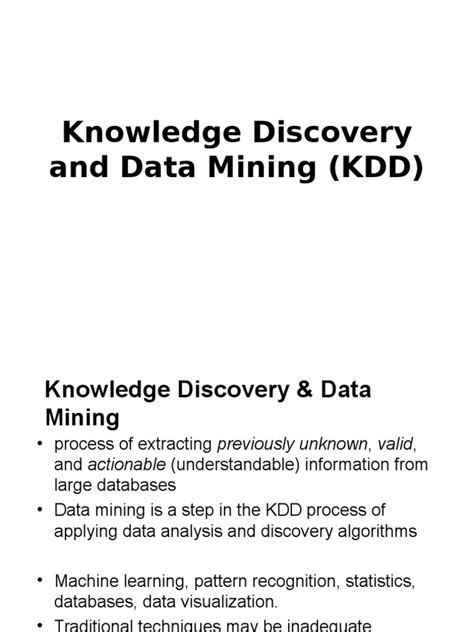 knowledge discovery and data mining kdd pdf data mining test set