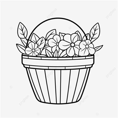 Flower Basket Drawing Clip Art