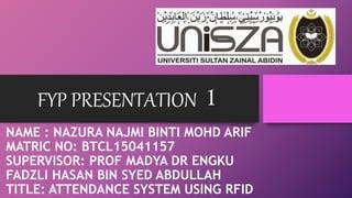 Attendance System Using Rfid Pptx