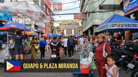 Walking Tour Quiapo Church And Plaza Miranda Youtube
