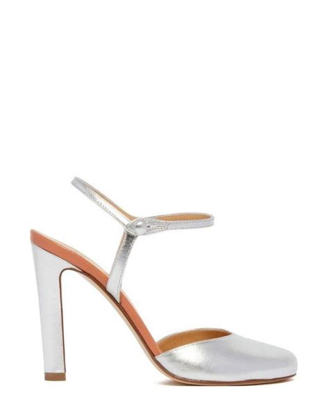 Francesco Russo Round Toe Mary Jane Pumps In White Lyst