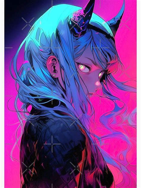 Succubus Girl Anime Sticker For Sale By Iwallglow Redbubble