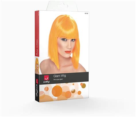 Smiffys Glam Wig Neon Orange Toptoy