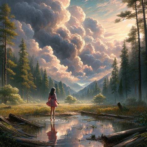 Download Puddle Rain Nature Royalty Free Stock Illustration Image