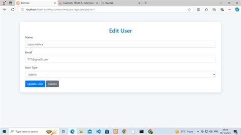hotel booking system project using php pdo and mysql