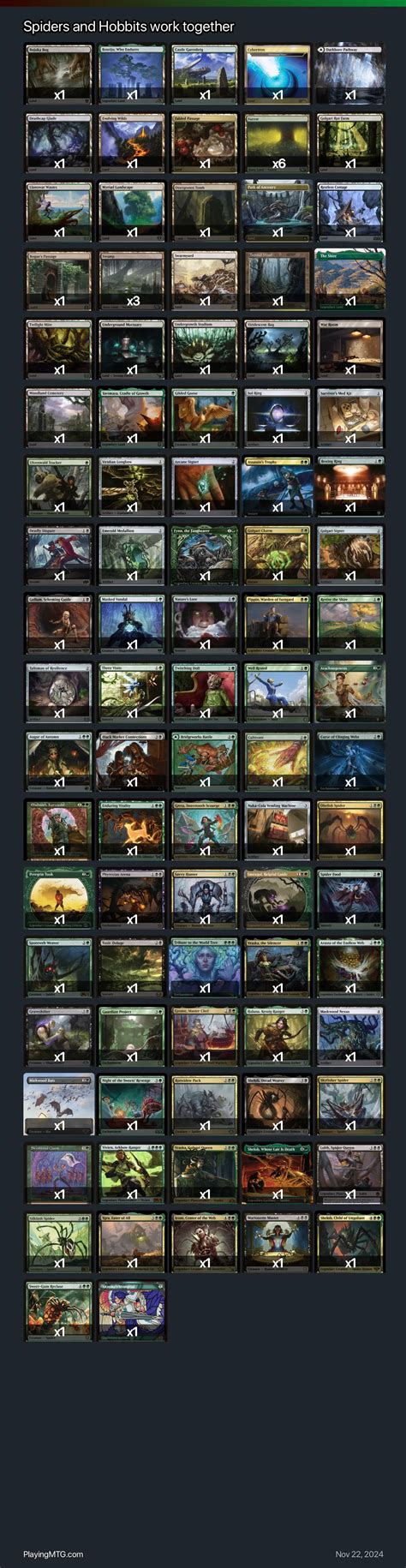 Spiders And Hobbits Work Together Magic The Gathering Deck