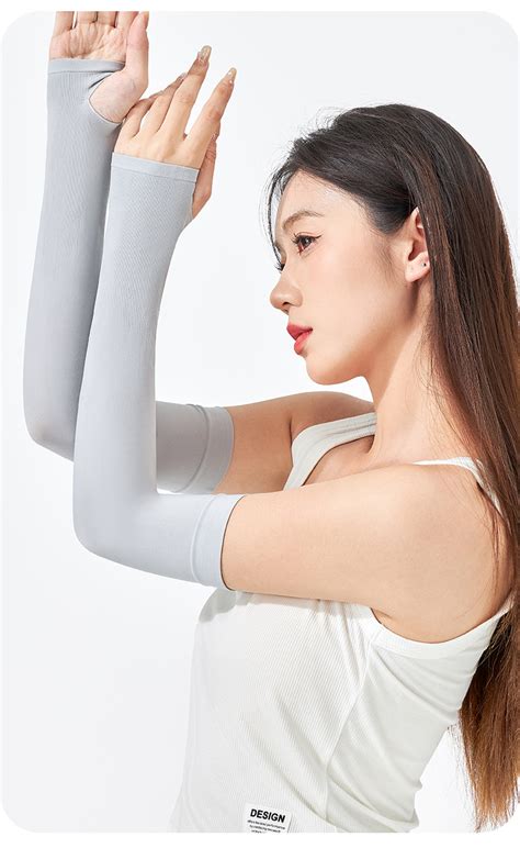 宝娜斯冰袖夏季防晒袖套男女骑行纯色护袖开车防紫外线冰丝袖套 阿里巴巴