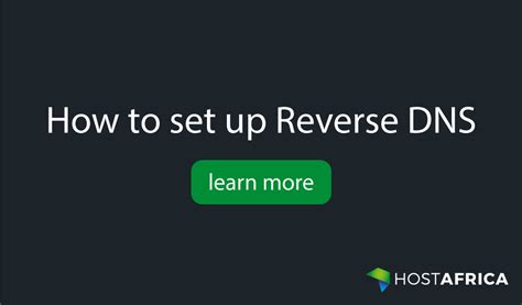 How To Set Up Reverse Dns Speak To Hostafrica For Rdns Advice
