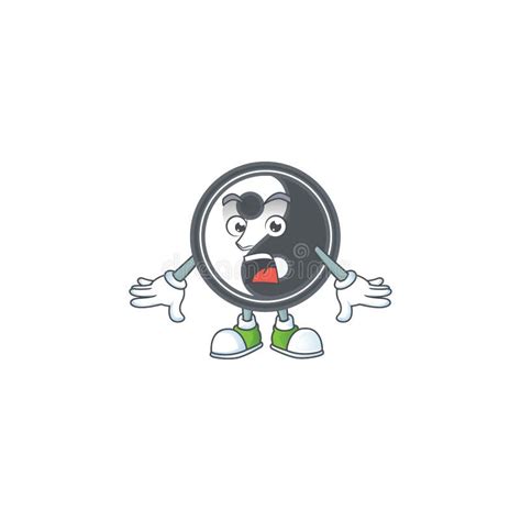Yin Yang Cartoon Character Design On A Surprised Gesture Stock Vector
