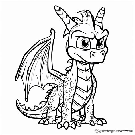 Spyro The Dragon Colouring Pages