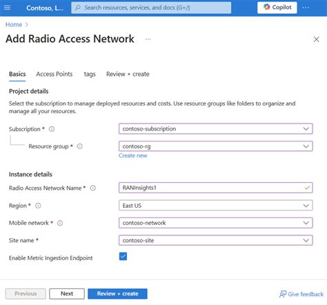 無線アクセス ネットワークの分析情報リソースを作成する Microsoft Learn