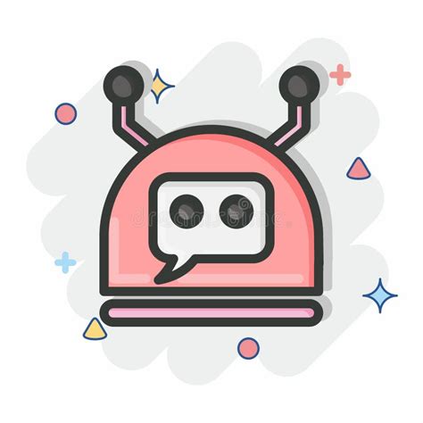 Icon Chatbot Related To Machine Learning Symbol Comic Style Simple Design Editable Simple