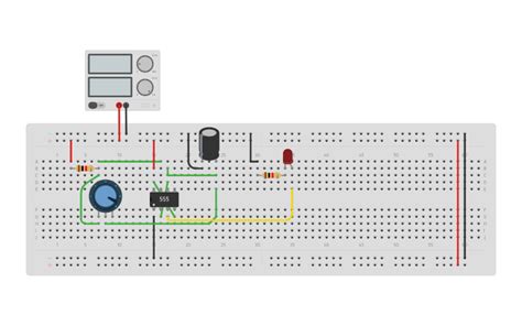 Circuit Design Timer 555 Tinkercad