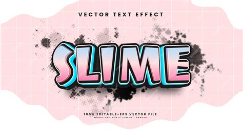 Premium Vector Slime Editable Text Style Effect Vector Text Effect