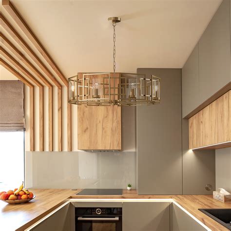 Maytoni Bowi Pendant Light Ø 875 Cm Gold Coloured 8 X E14 Lights