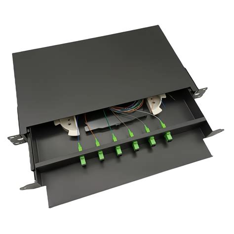 Sc Lc Fc St 6port Distribution Box 1u 19 Rack Mount Sliding Odf Fiber