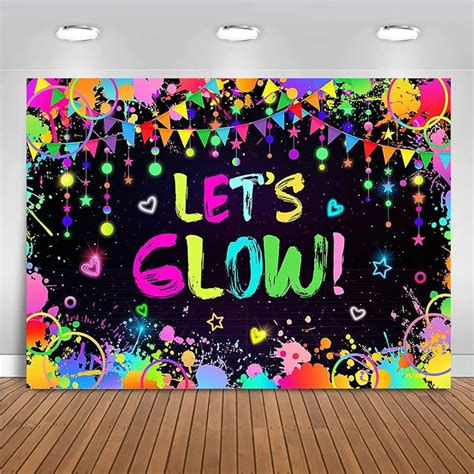 Custom Neon Lets Glow Party Decorations Glow In The Dark Party