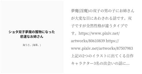 R 18 ショタおね ♡喘ぎ ショタ双子夢魔の獲物になった悲運なお姉さん 海うさ。海草。の小説 Pixiv