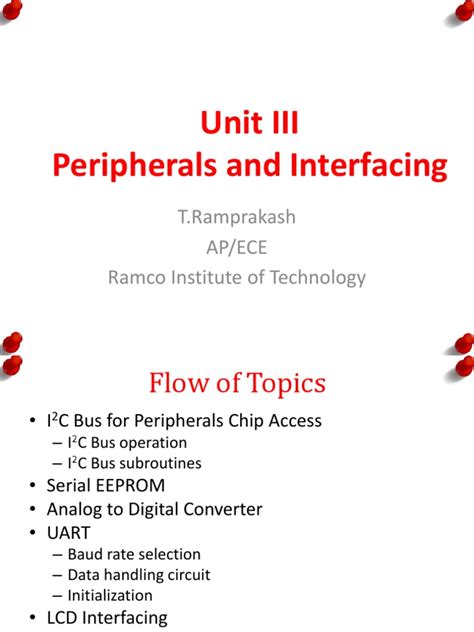 Interfacing Peripherals Using I2c And Serial Communication Protocols