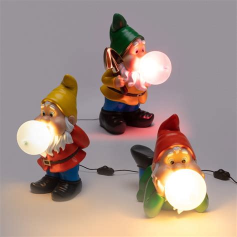Gummy Bubble Blowing Gnome Lamps By Seletti Novelty Lights Lamps