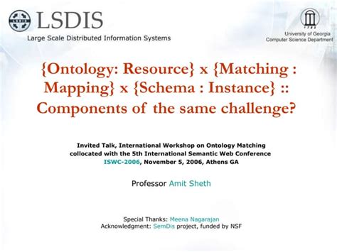 Ontology Resource X Matching Mapping X Schema Instance