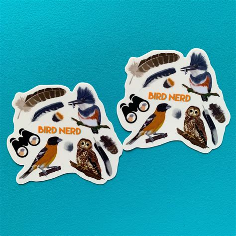 Bird Nerd Vinyl Sticker Etsy