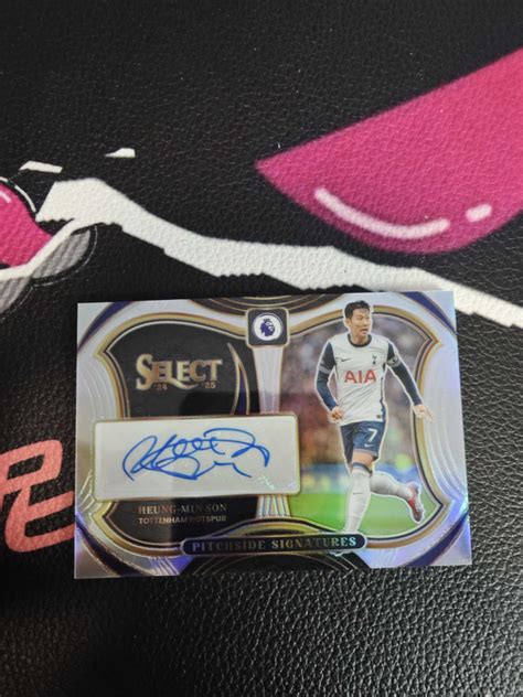 2024 25 Panini Select Premier League Soccer Heung Min Son 【小灰机】孙兴慜 热刺 签字 银折 场边签 韩国 亚洲金球王 印刷线如图