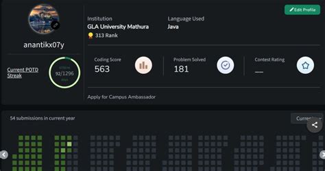 geeksforgeeks coding problemsolving java dsa techgrowth… anantika agarwal