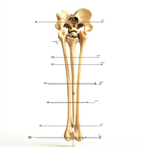 Human Tibia Anatomy Detailed Diagram With Labeled Parts Premium Ai Generated Image