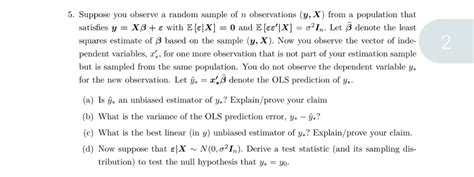 Suppose You Observe A Random Sample Of N Chegg
