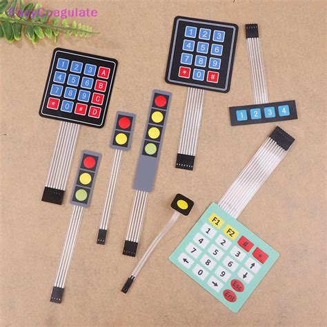 Eas 12 3 4 ปุ่มเมมเบรนสวิทช์ 34 4x5 Matrix Array คีย์บอร์ด 1x6 ปุ่มกด Led แผงควบคุม Pad Diy