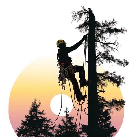 Premium Photo Arafed Man Climbing A Tree With A Rope And Harness Generative Ai