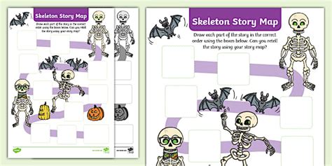 Skeleton Story Map Template Teacher Made Twinkl