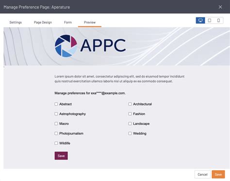 Create Edit Preference Management Pages Higher Logic