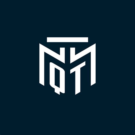 QT Monogram Initial Logo With Abstract Geometric Style Design Vector Art At Vecteezy